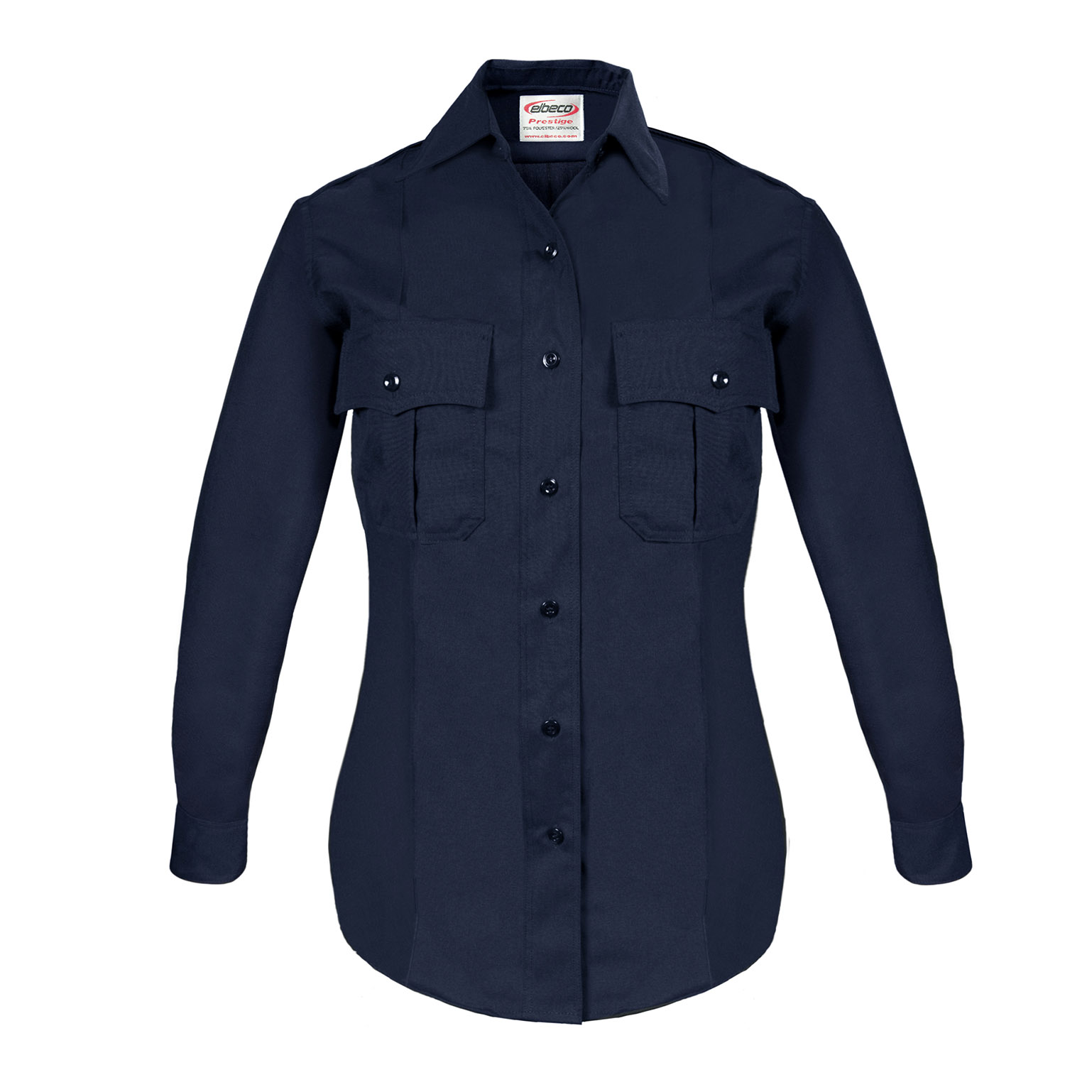 Elbeco Distinction Women's Long Sleeve Poly/Wool Navy Shirt