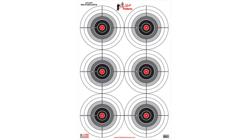 Pro-Shot 23X35 6" Bulls Eye Targets 5-Pack