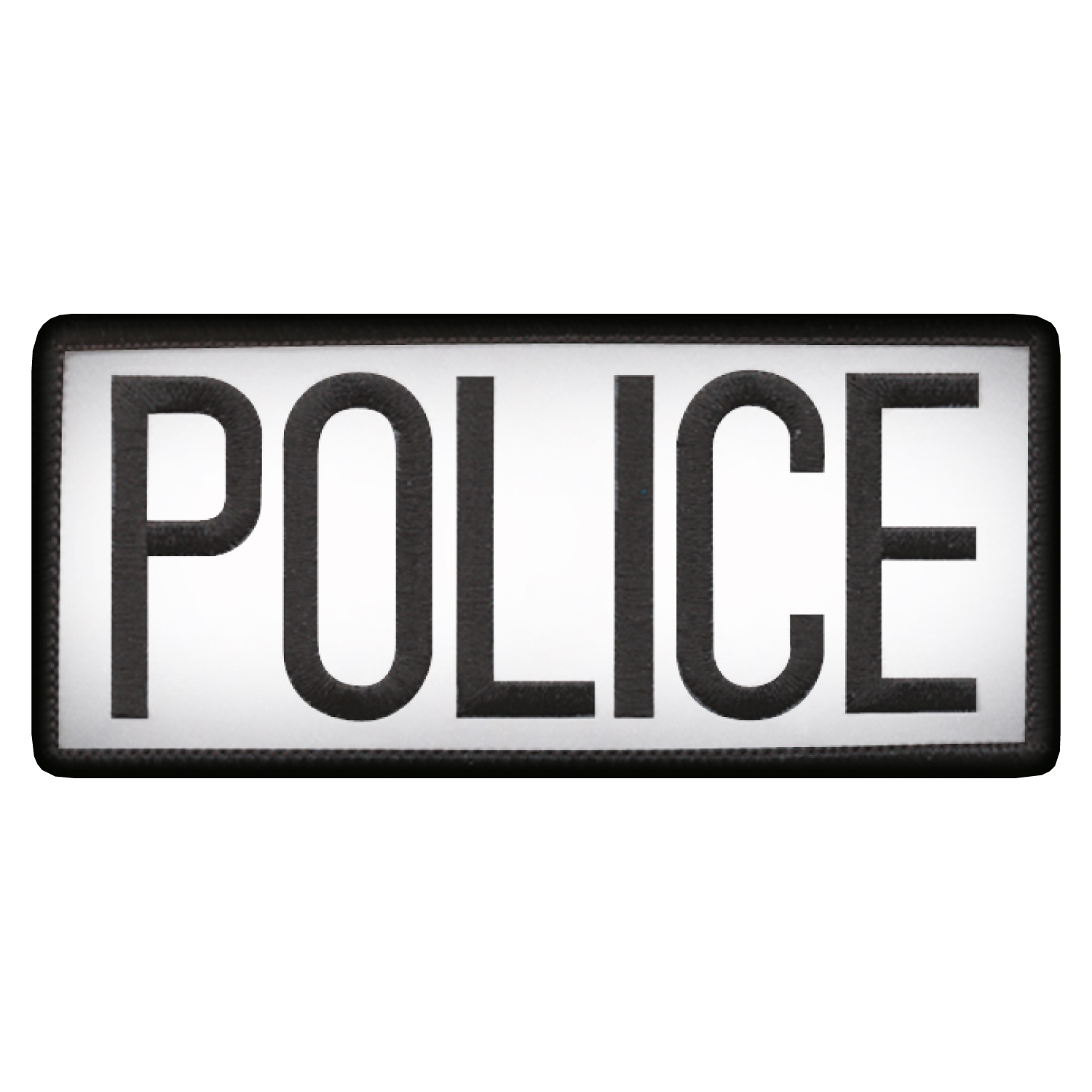 Premier Emblem 2X4 Police Patch White/Black