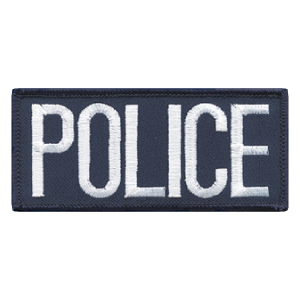 Premier Emblem 2X4 Police Patch White/Navy