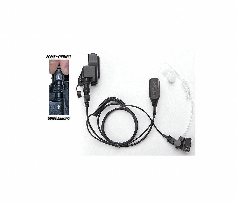 Radio Earpieces, Earphone Connection Hawk Long Tube Lapel Microphone ...