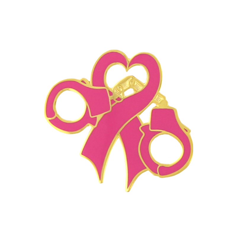 Blackinton Breast Cancer Awareness Heart Ribbon Pin