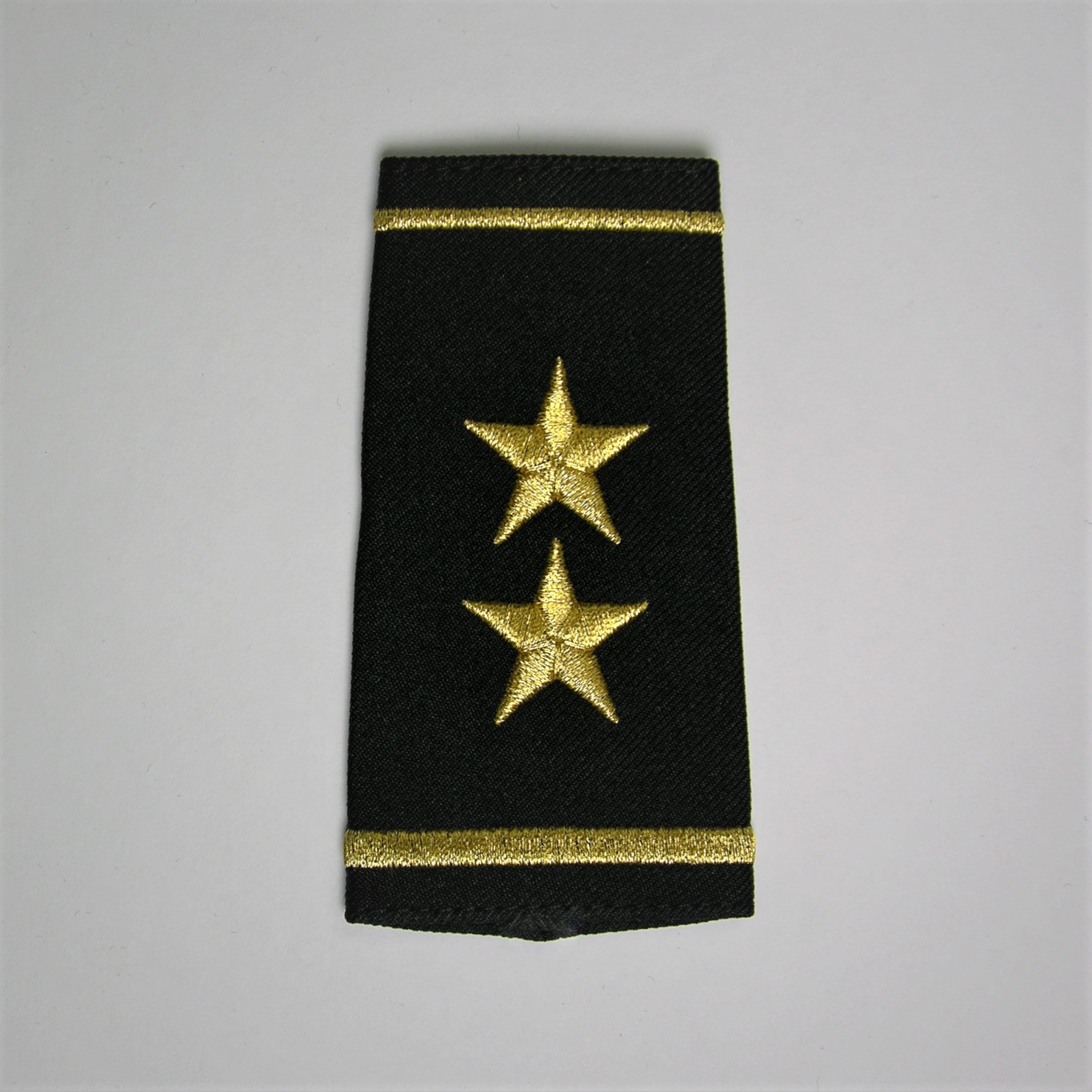 oherron.com: Police Epauletts Black W/2 Gold Stars