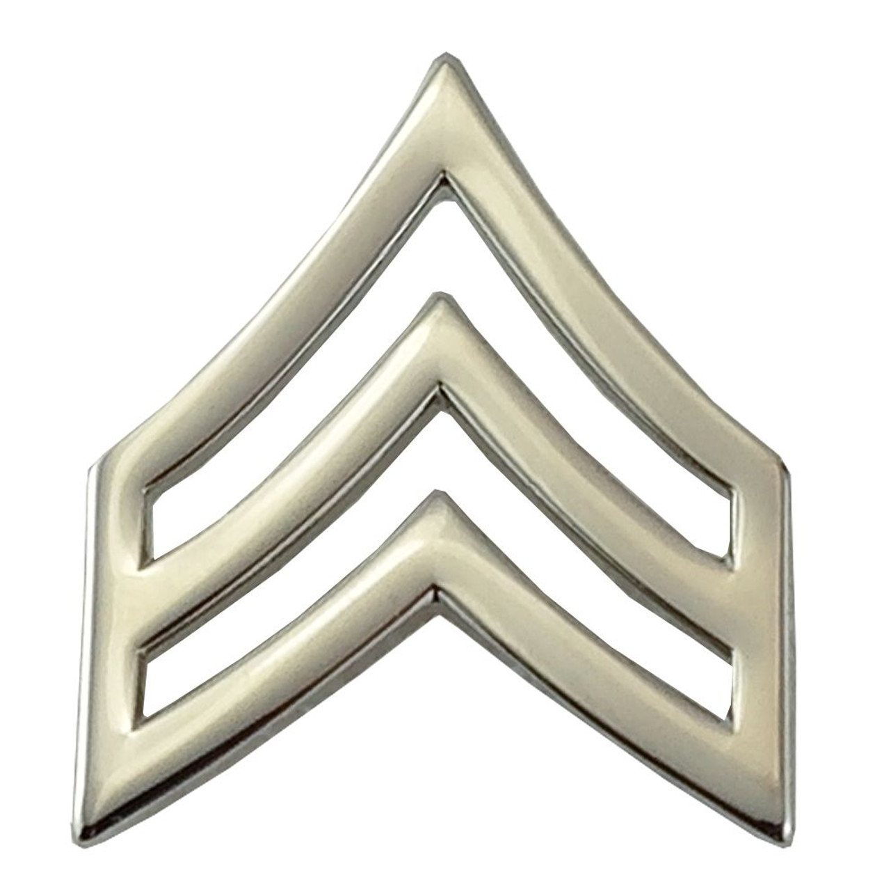 oherron.com: SERGEANT CHEVRONS 3/4 MILITARY SILVER