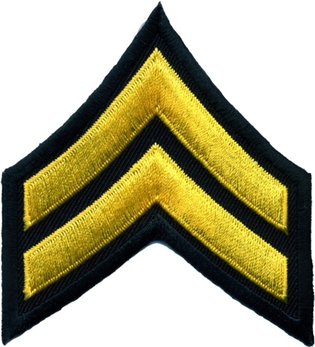 Corporal Chevrons Gold/Black Pair