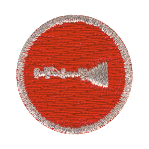 oherron.com: Premier Emblem Fire Rank Insignia 1 Parallel Bugle Red/Silver