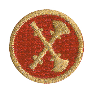 oherron.com: Premier Emblem Fire Rank Insignia 2 Crossed Bugle Red/Gold