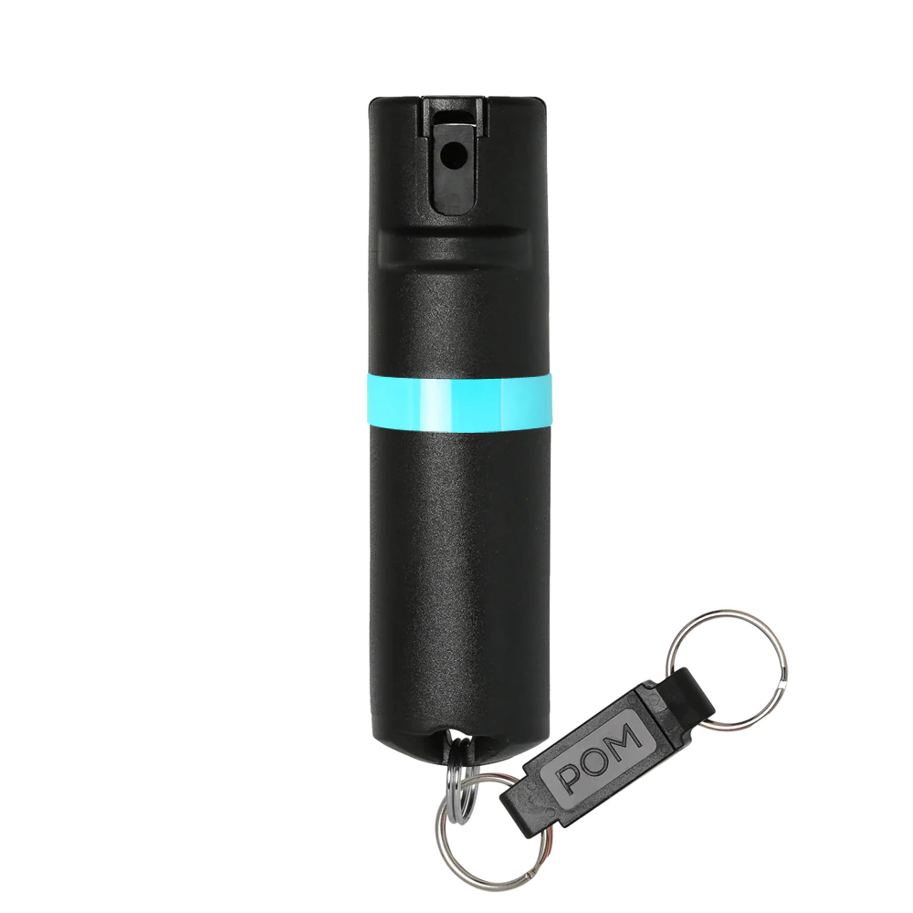 POM Pepper Spray Key Chain Black