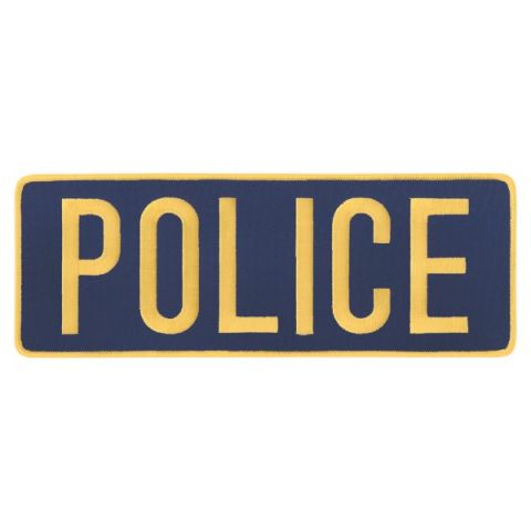 Hero's Pride Police Patch 11.5/3" Gold/Navy