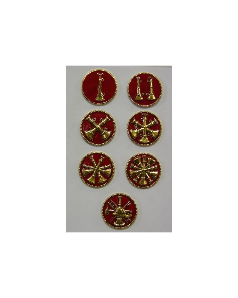 Eiseman-Ludmar Co. - Fire Department Collar Brass - Red Disc